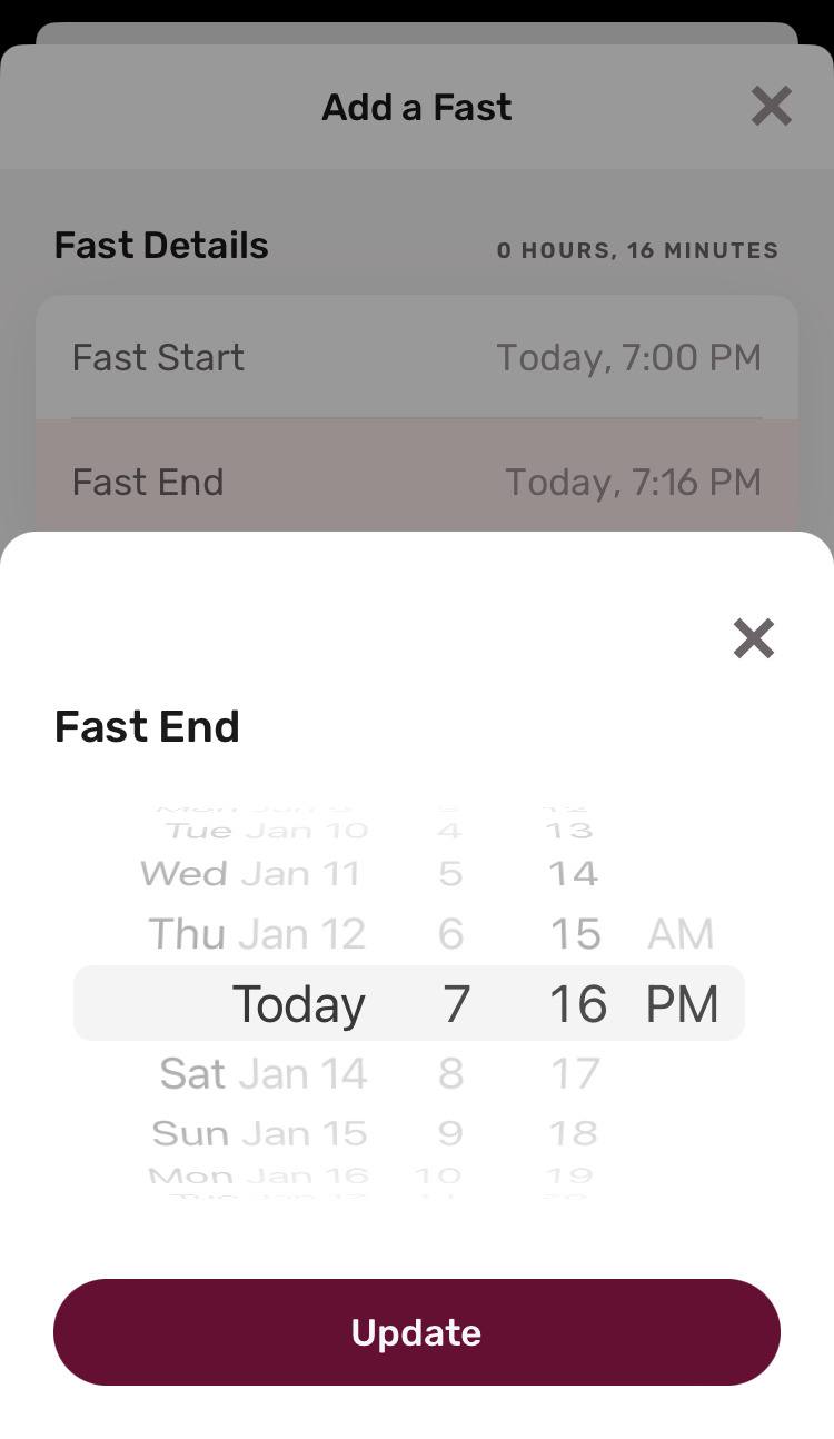 Adding and Editing a Fast – Zero Longevity Science