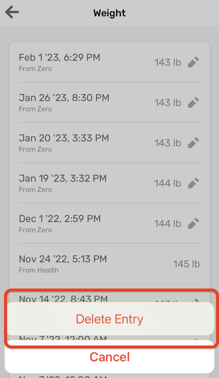 Logging Weight with Zero – Zero Longevity Science