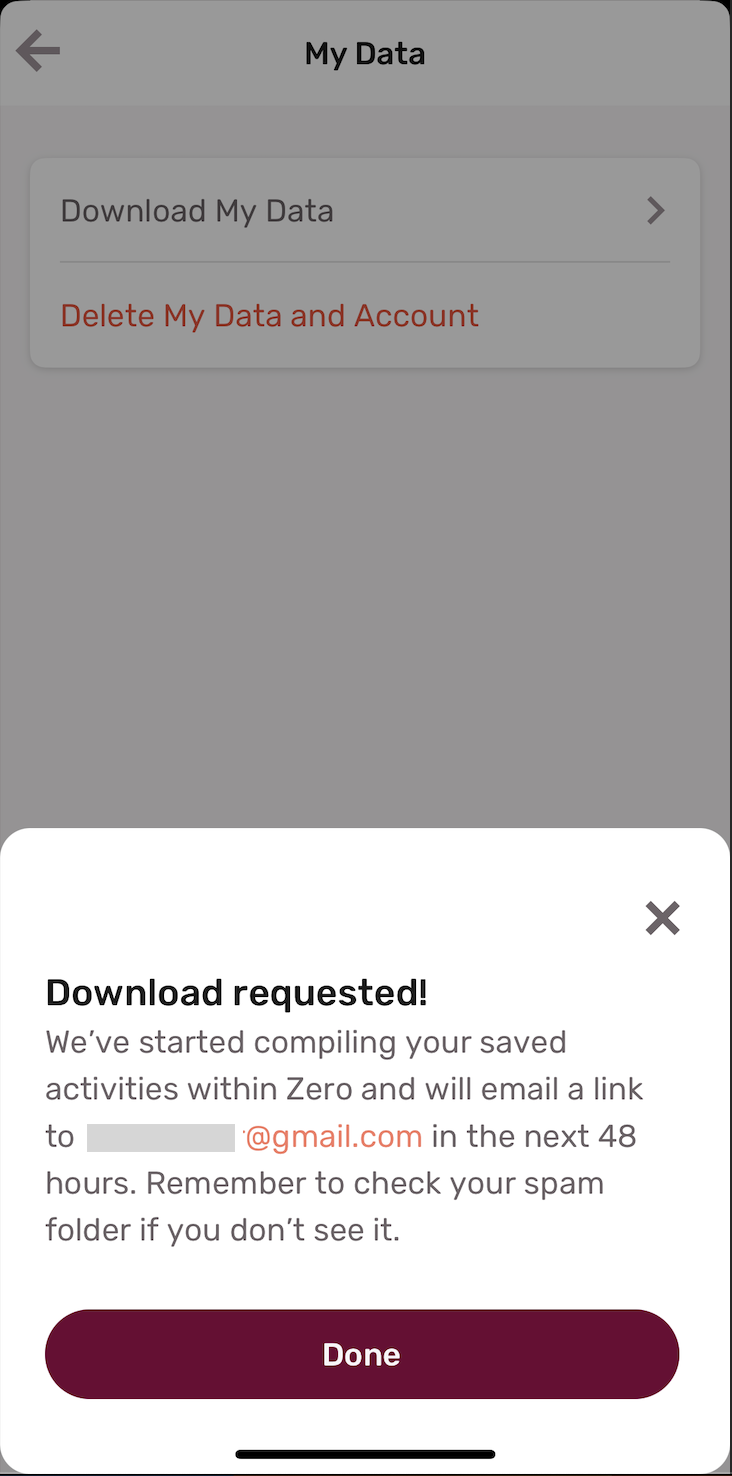 Download My Data – Zero Longevity Science